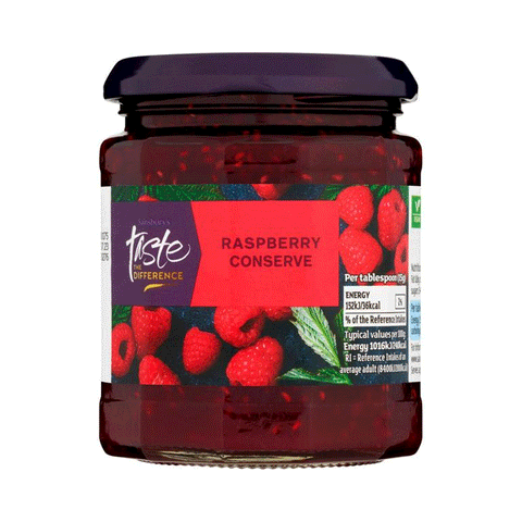 Sainbury's Raspberry Conserve, Taste The Differnece 340g – Springs