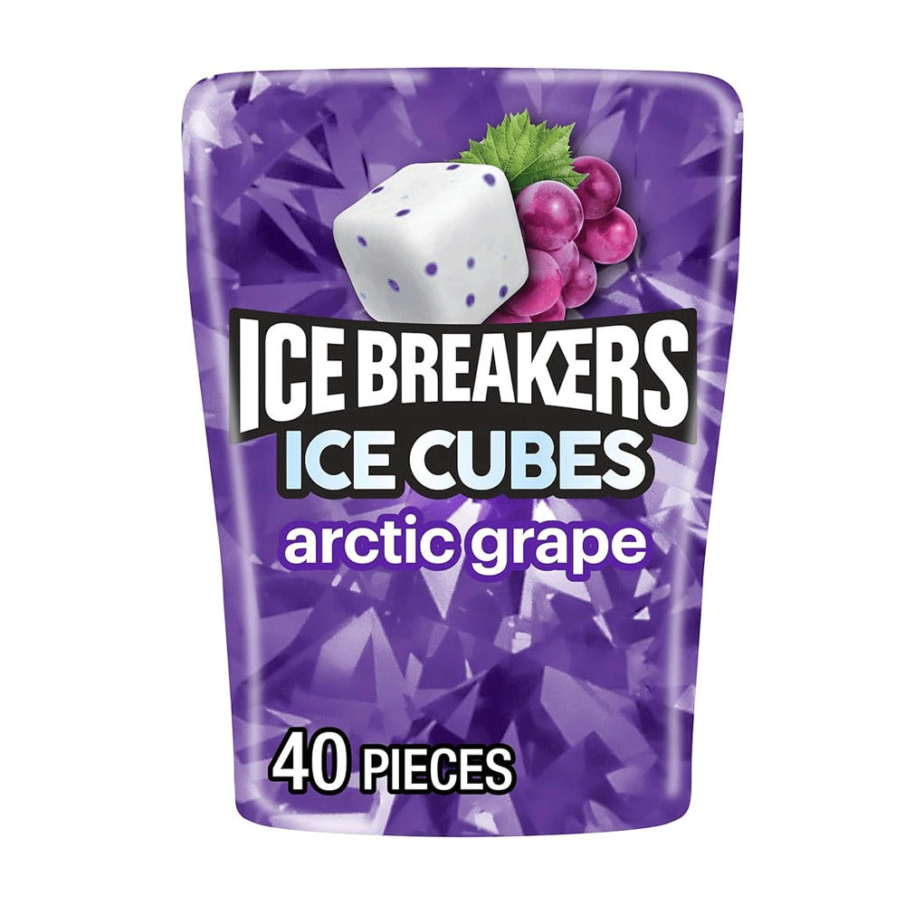 Ice Breakers Ice Cubes Arctic Grape Gum Jar 40s – Springs