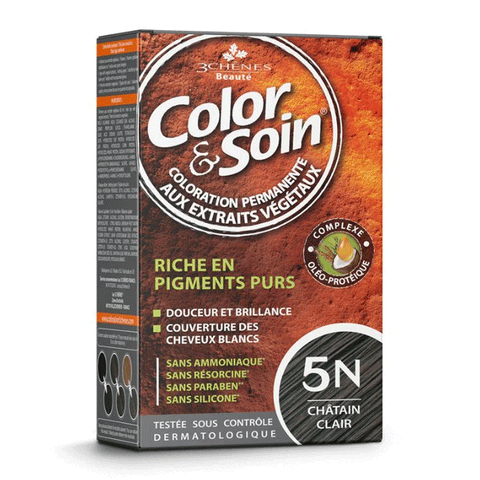 Color & Soin Permanent Hair Dye 5N Light Chestnut 135ml – Springs
