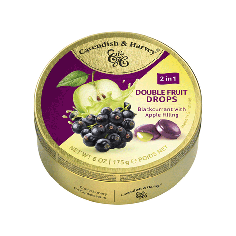Cavendish & Harvey Double Fruit Drops Blackcurrant & Apple Filling 175 ...