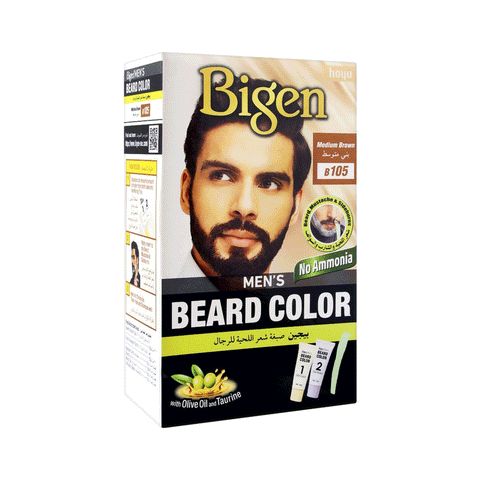Bigen Men's Beard Color Medium Brown Hair Color 105 – Springs