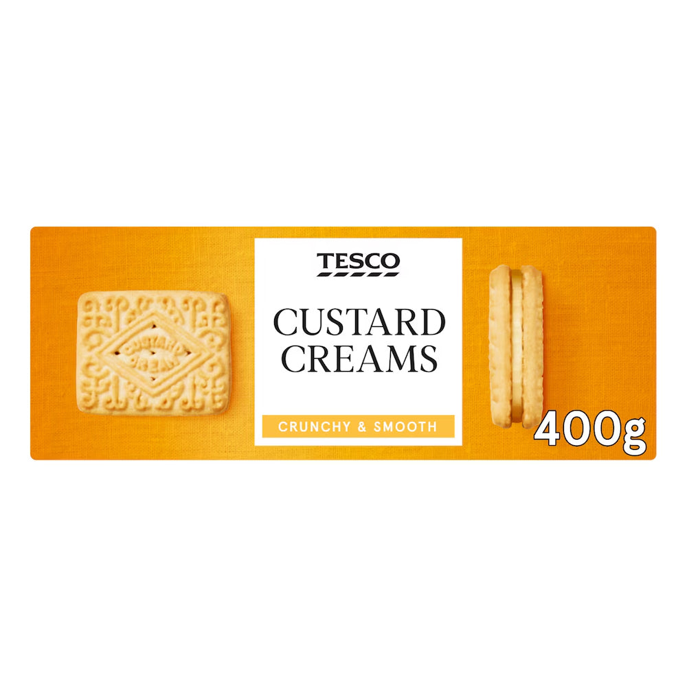Tesco Custard Creams Crunchy & Smooth 400g – Springs