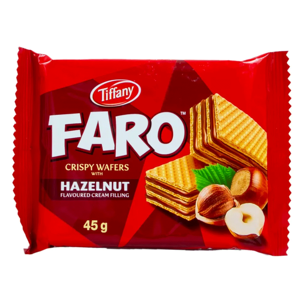 Tiffany Faro Hazelnut Cream Filling Wafer 40g – Springs