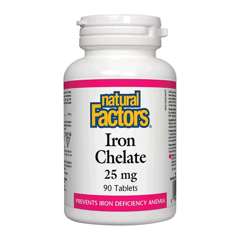 Natural Factors Iron Chelate 25mg Tablets 90s – Springs