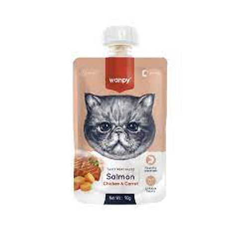 Wanpy Meat Paste Salmon Chicken & Carrot Cat Food 90g – Springs