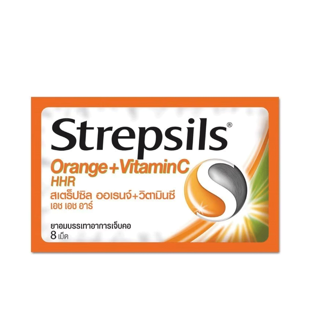 Strepsils Sachet Orange+Vitamin C hhr 8s (Thailand) – Springs