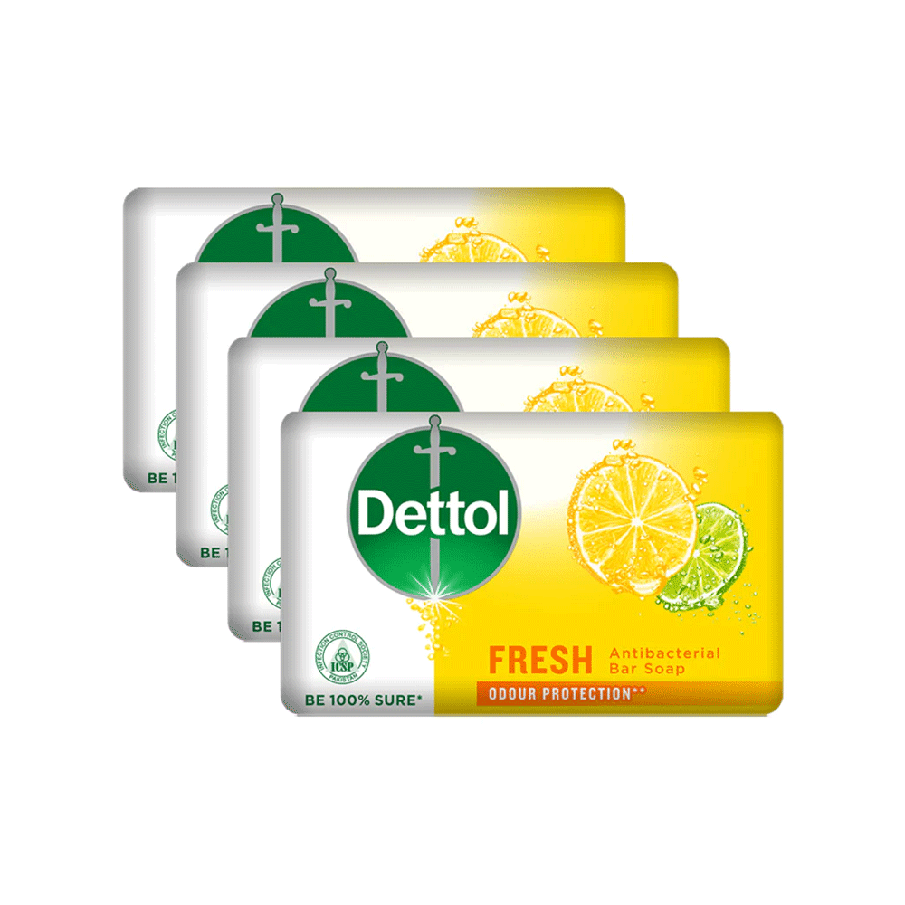 Dettol Fresh Antibacterial Bar Soap 110g 4 pack – Springs Stores (Pvt) Ltd