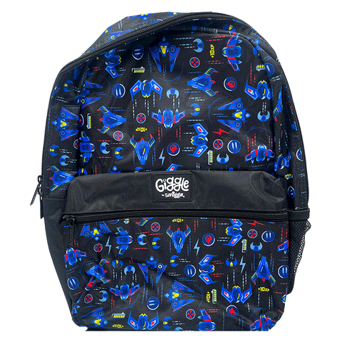Smiggle Black Rocket Space Black & Blue School Bag – Springs