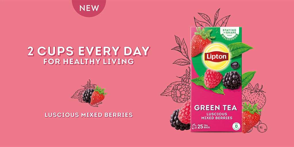 Lipton Green Tea Luscious Mixed Berries Tea Bags 25s – Springs Stores ...